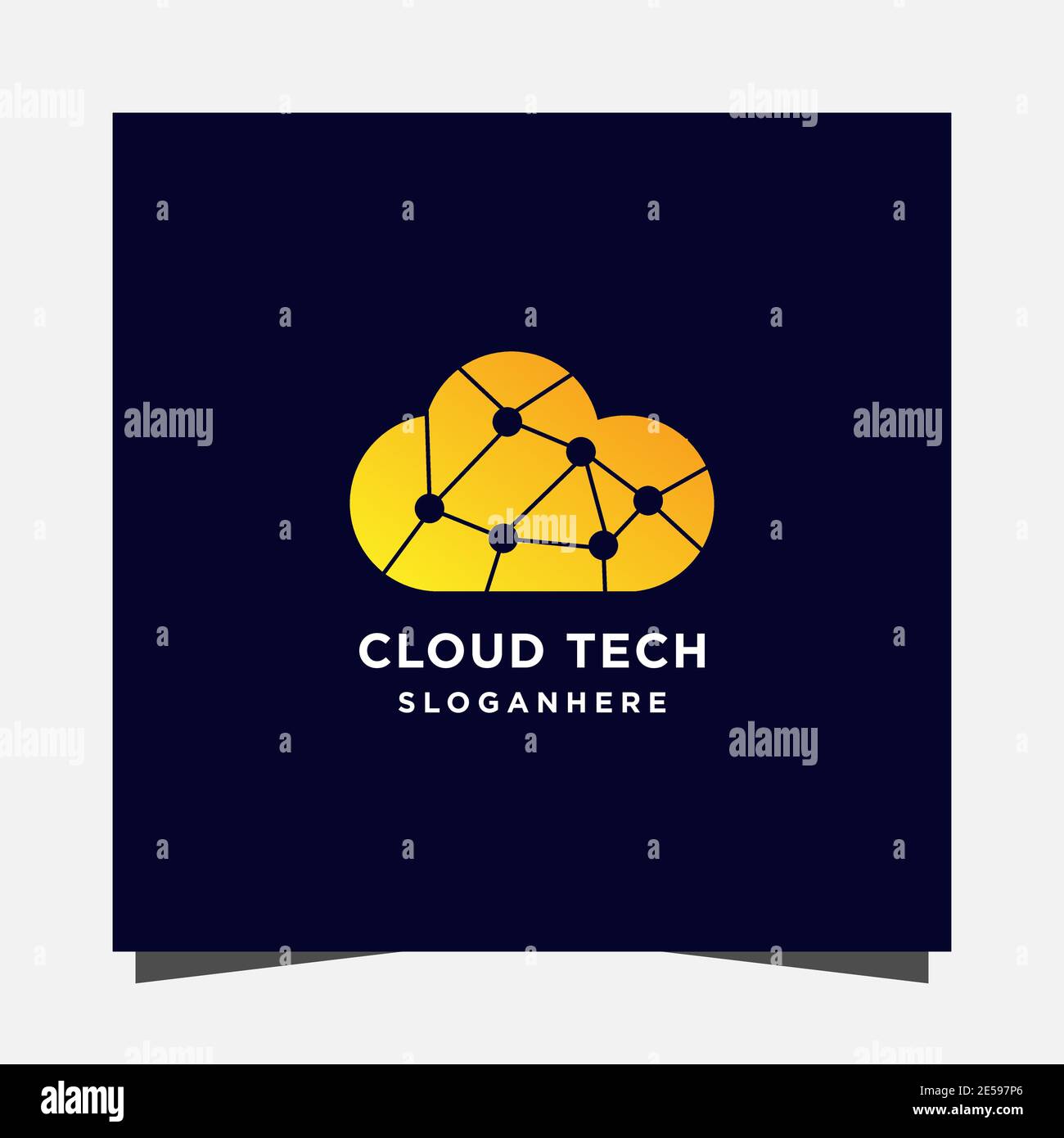 Cloud tech logo design vector design Stock Vector Image & Art - Alamy