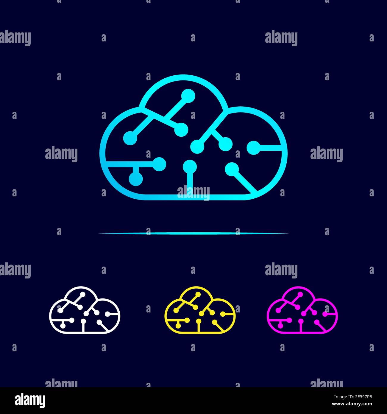Cloud tech logo design vector design Stock Vector Image & Art - Alamy