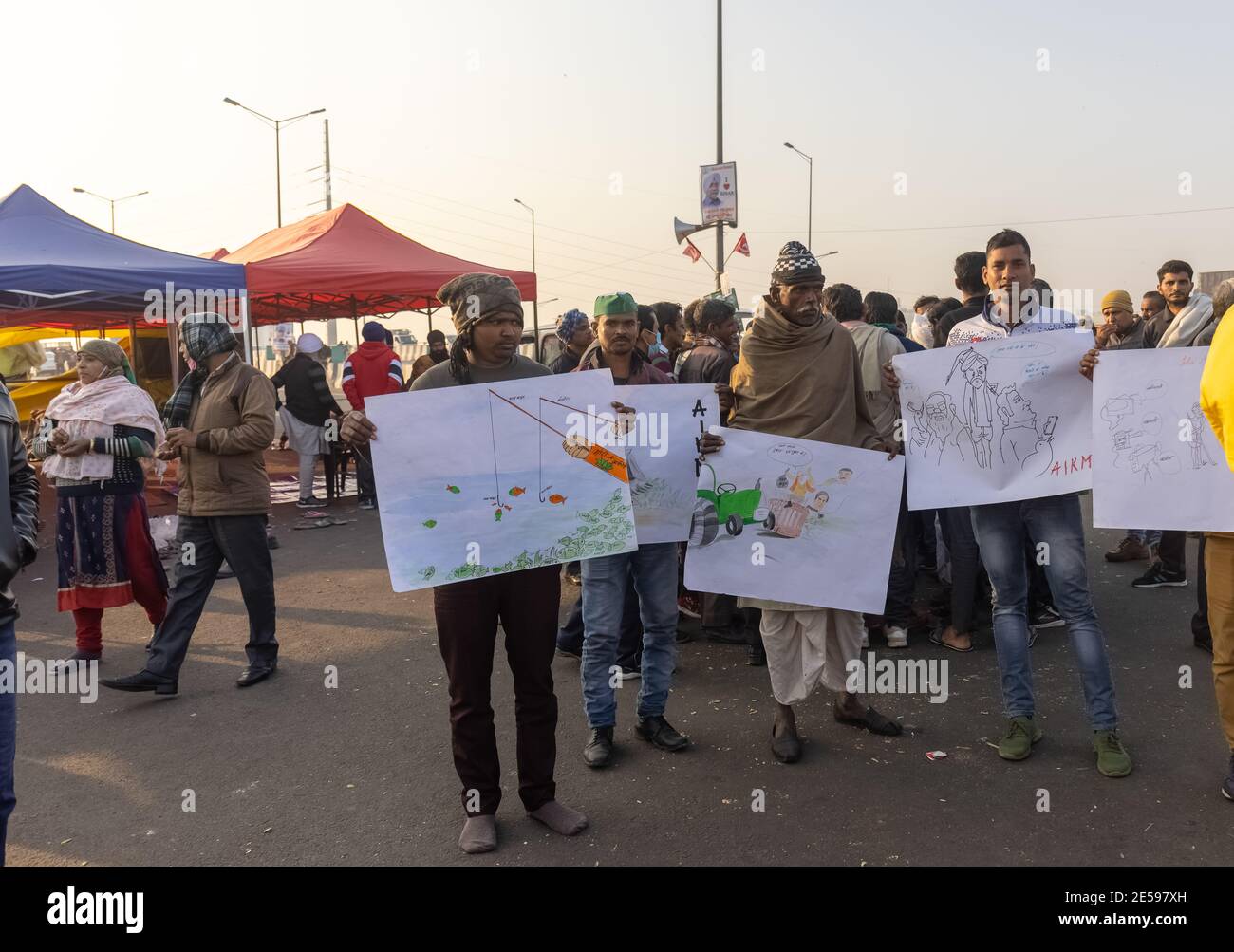 India farmer protests hi-res stock photography and images - Alamy