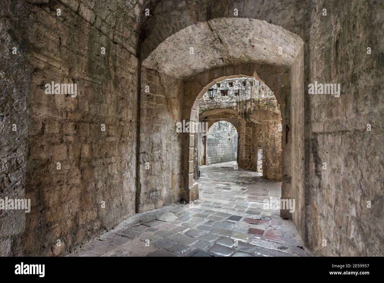 Characterful arches inter-connect the winding historic tiled pathways ...