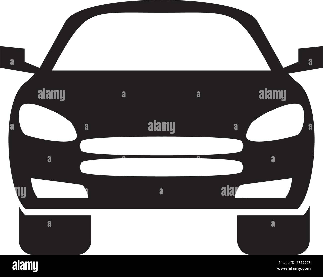 Automotive logo design with using car icon frontview vector ...