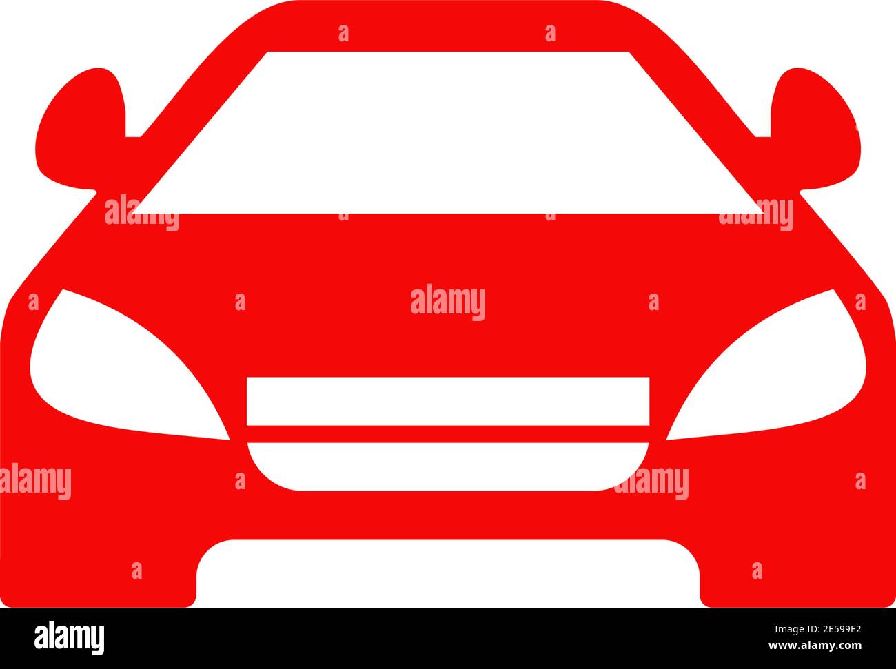 Automotive logo design with using car icon frontview vector ...