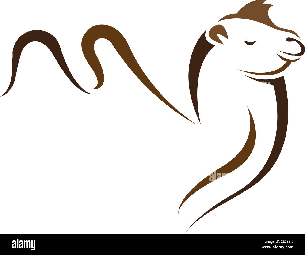 Vector of a camel on white background. Easy editable layered vector ...