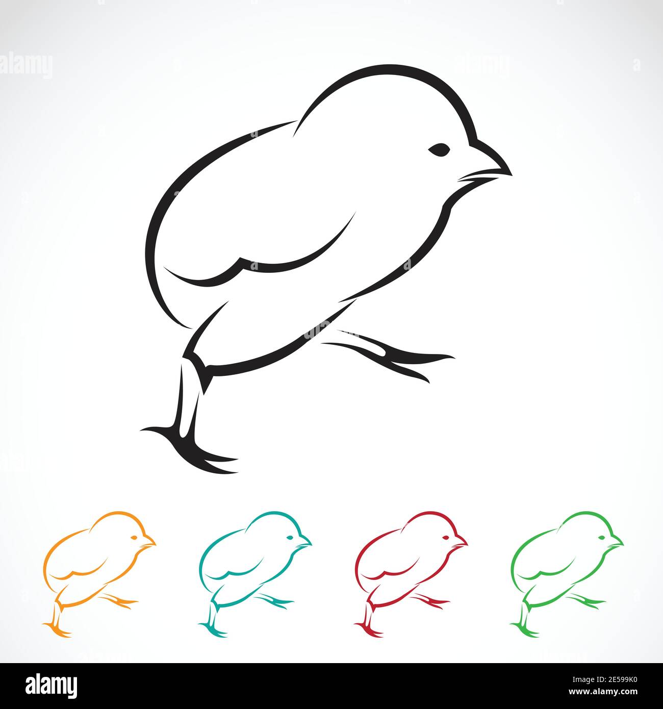 Vector of chick on white background. Easy editable layered vector ...