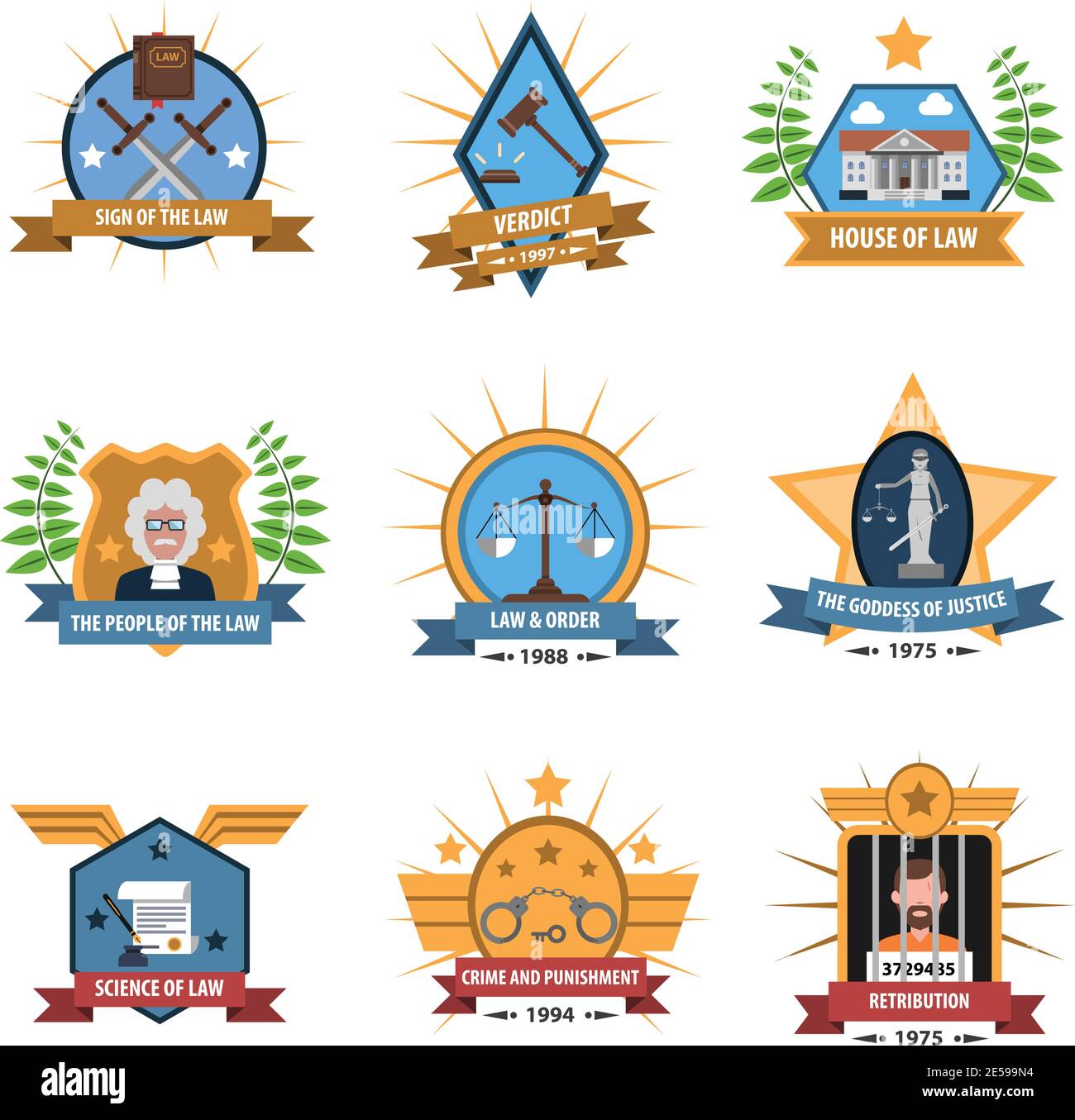 Legal Document And Ribbon Stock Vector Images - Alamy