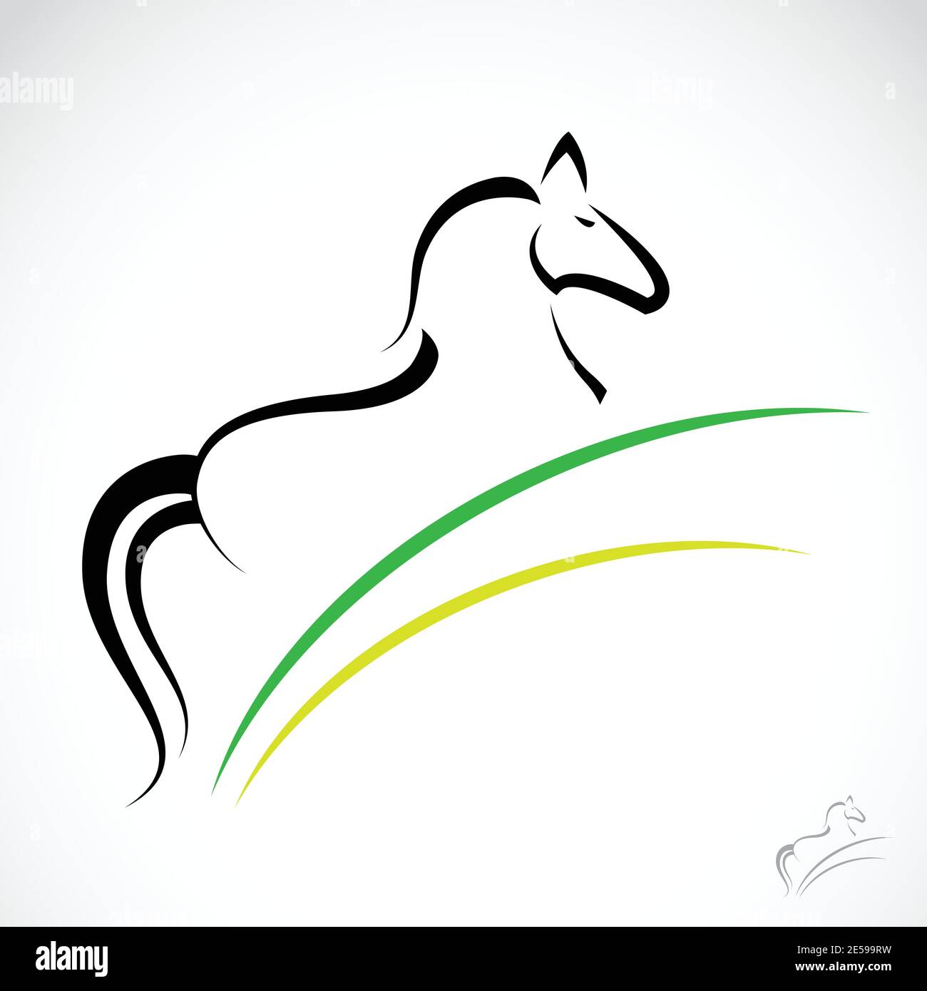 Vector of a horse on white background. Easy editable layered vector ...