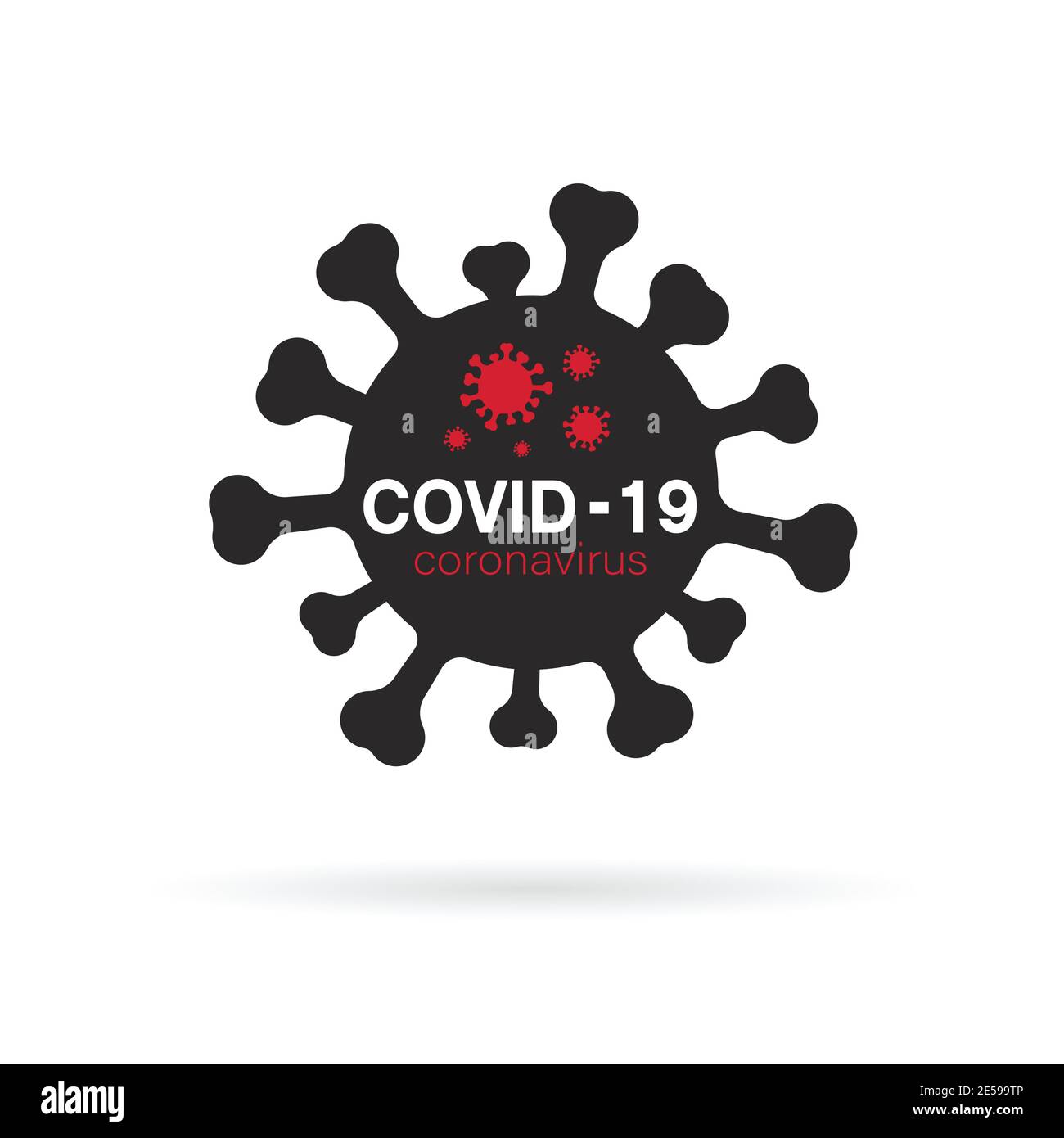 Vector of Covid-19 Coronavirus concept on white background. Novel ...