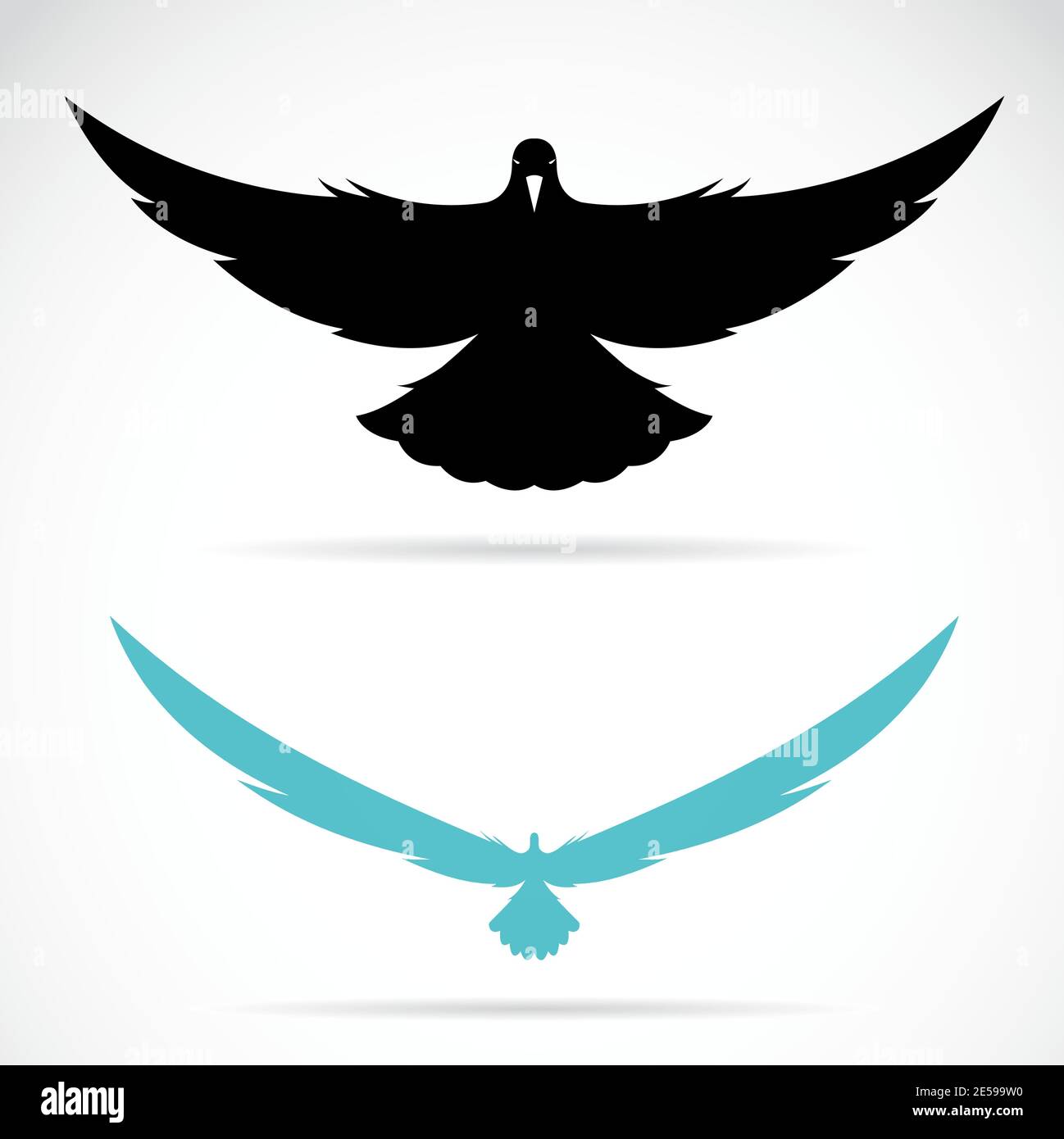 Vector of a bird (pigeon) on white background. Easy editable layered ...