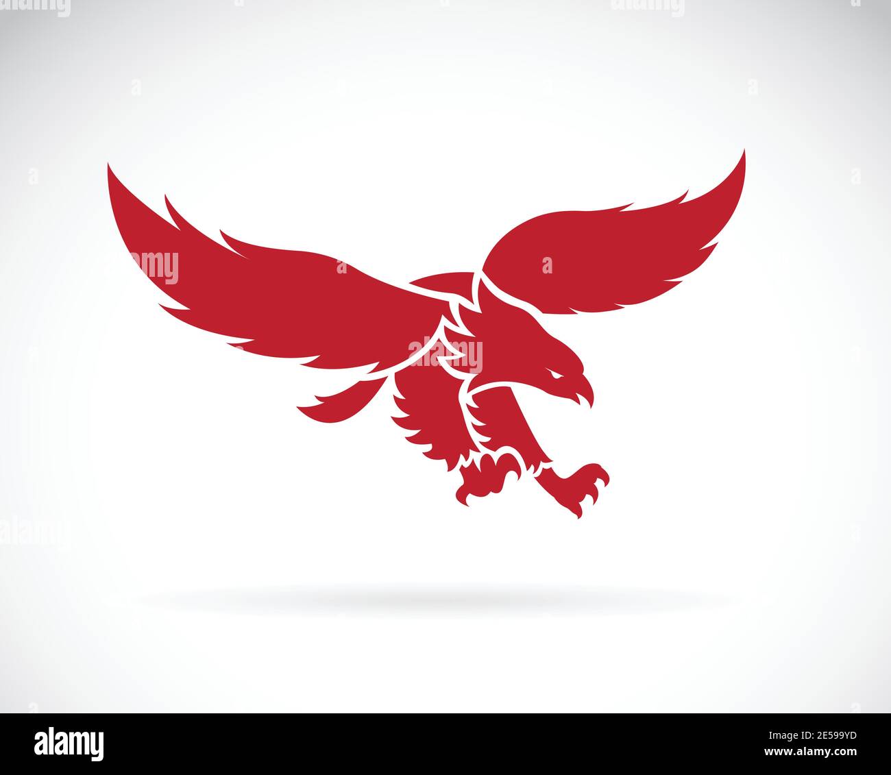 Vector of an eagle design on white background. Easy editable layered ...
