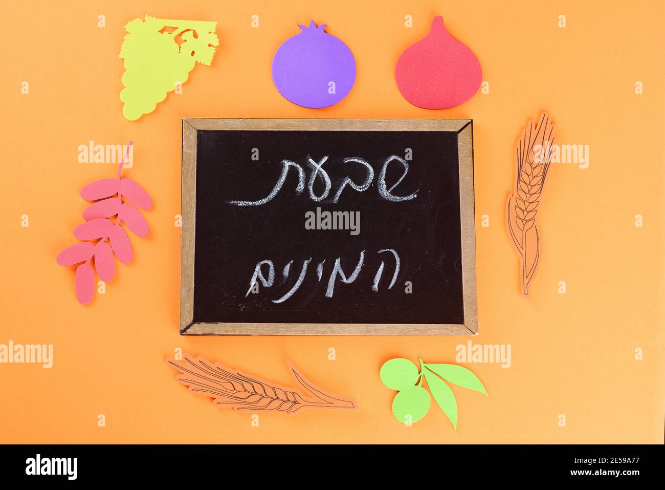 Hebrew text: Seven species Shivat HaMinim .The seven species are ...