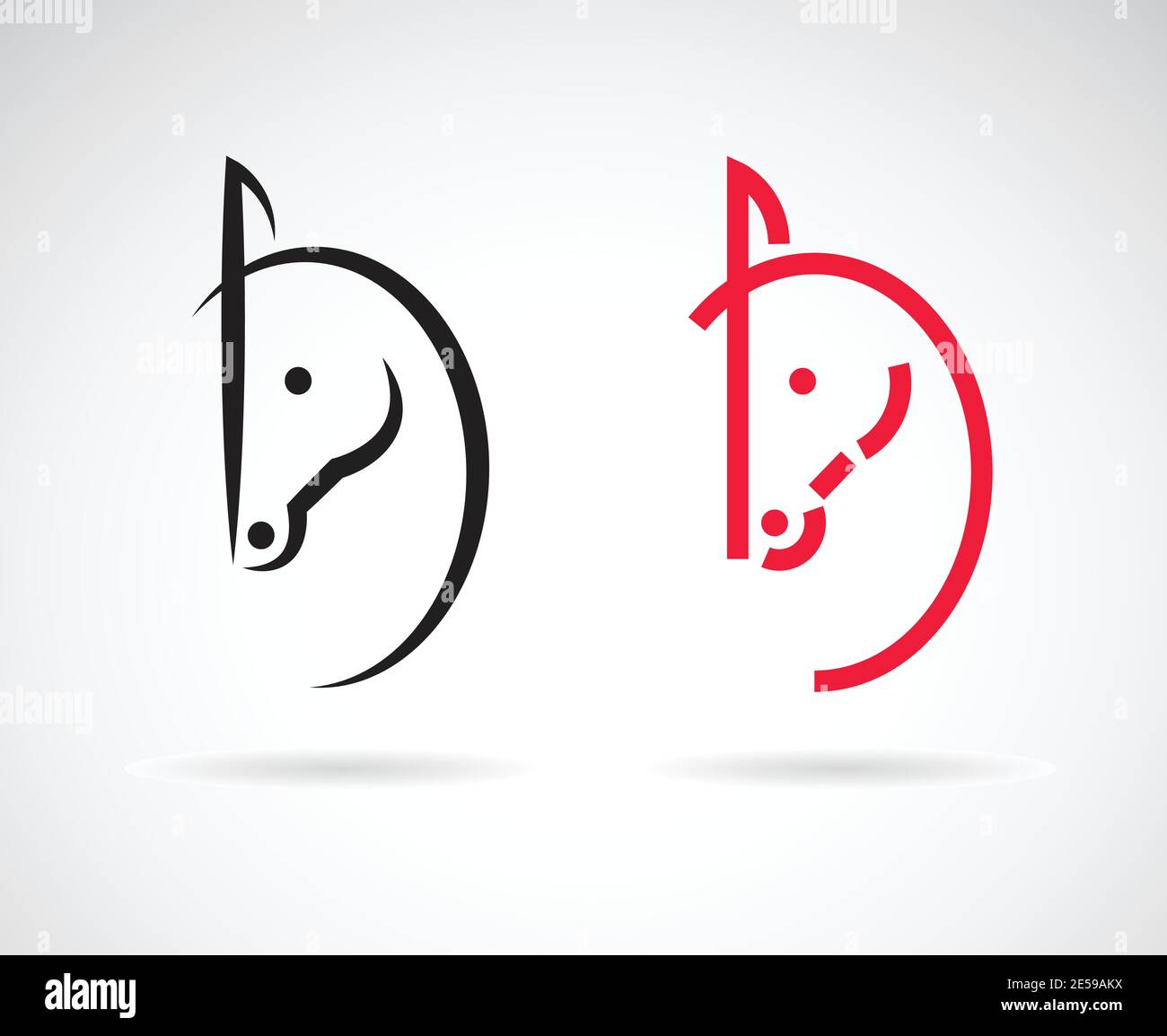 Vector of horse head design on a white background. Wild Animals. Easy ...