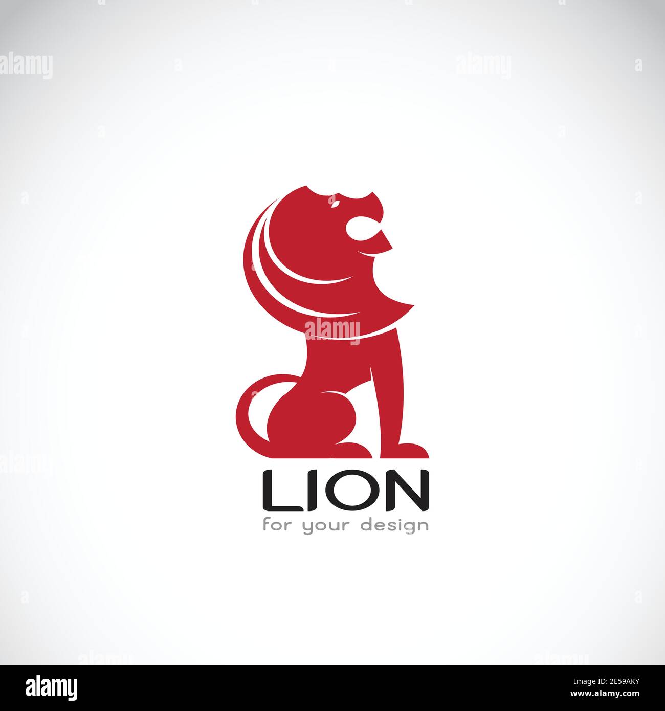 Vector of a lion design on white background. Easy editable layered ...