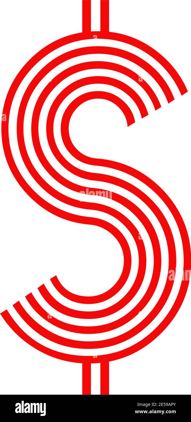 Dollar currency icon logo design inspiration vector template Stock ...