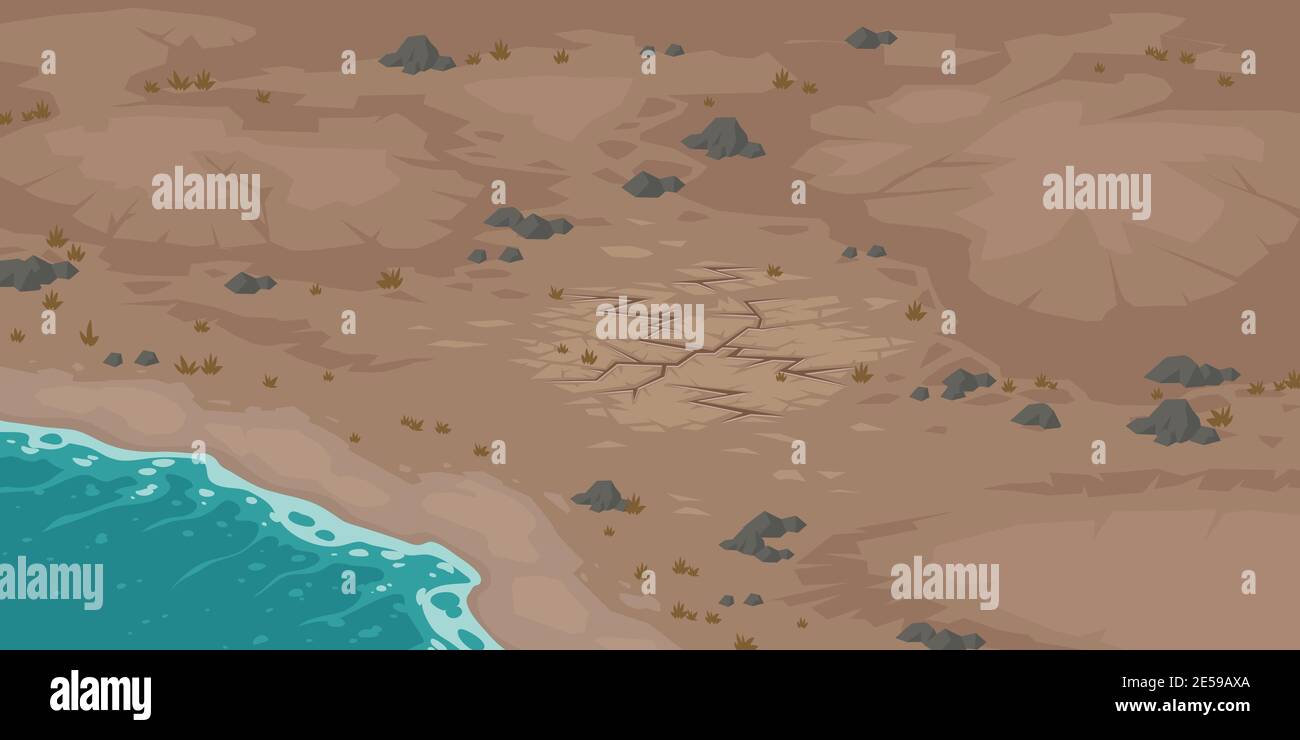 Land erosion from the sea Stock Vector Images - Alamy