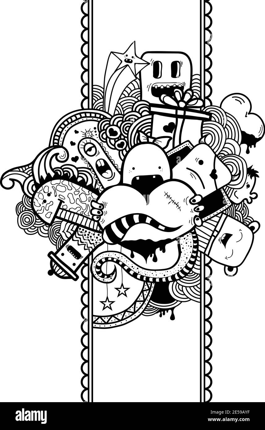 Cartoon monsters group Cut Out Stock Images & Pictures - Alamy