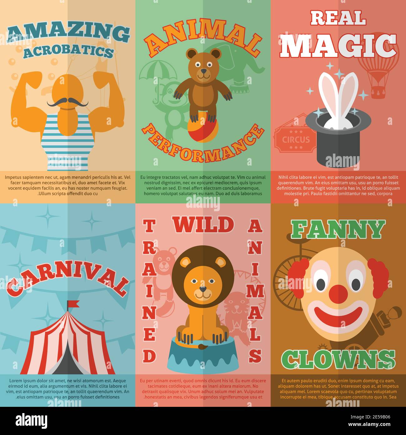 Lion circus poster Stock Vector Images - Alamy