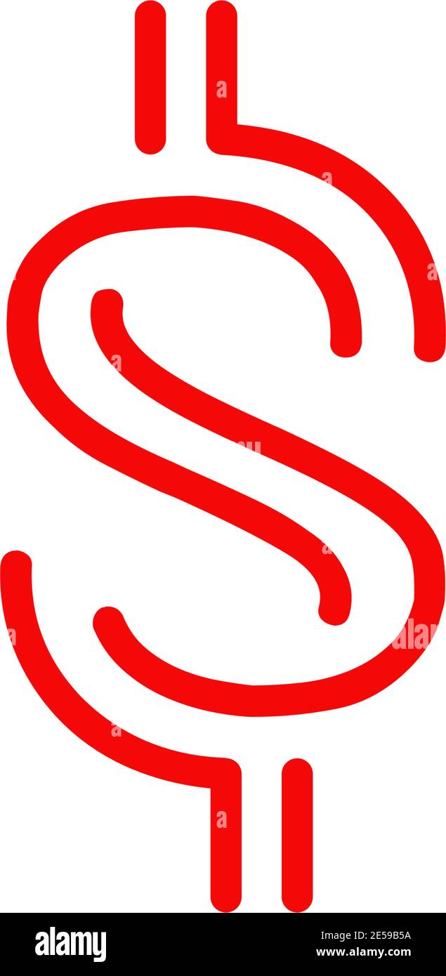 Dollar currency icon logo design inspiration vector template Stock ...