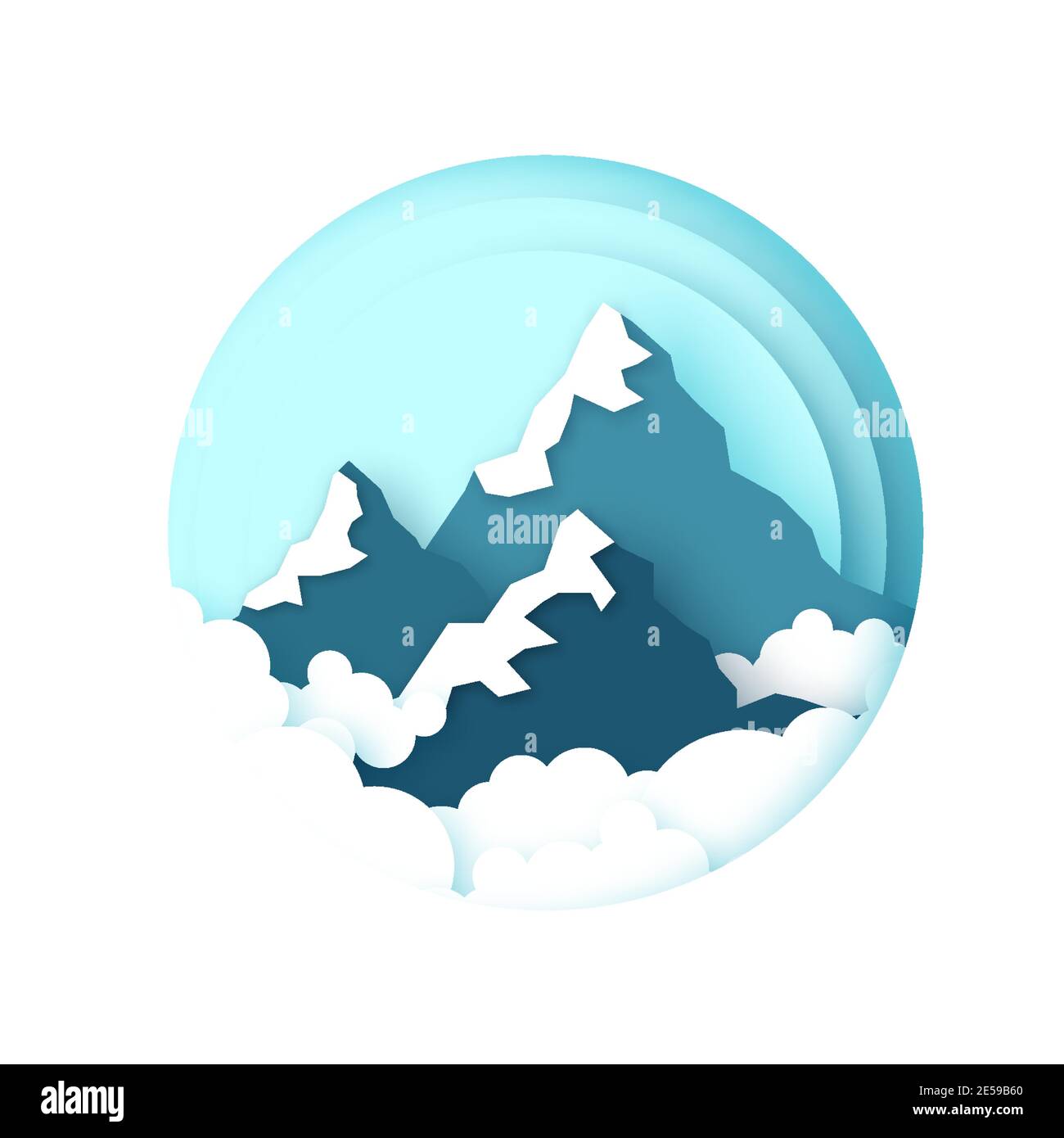 Spring meadow snow mountain Cut Out Stock Images & Pictures - Alamy