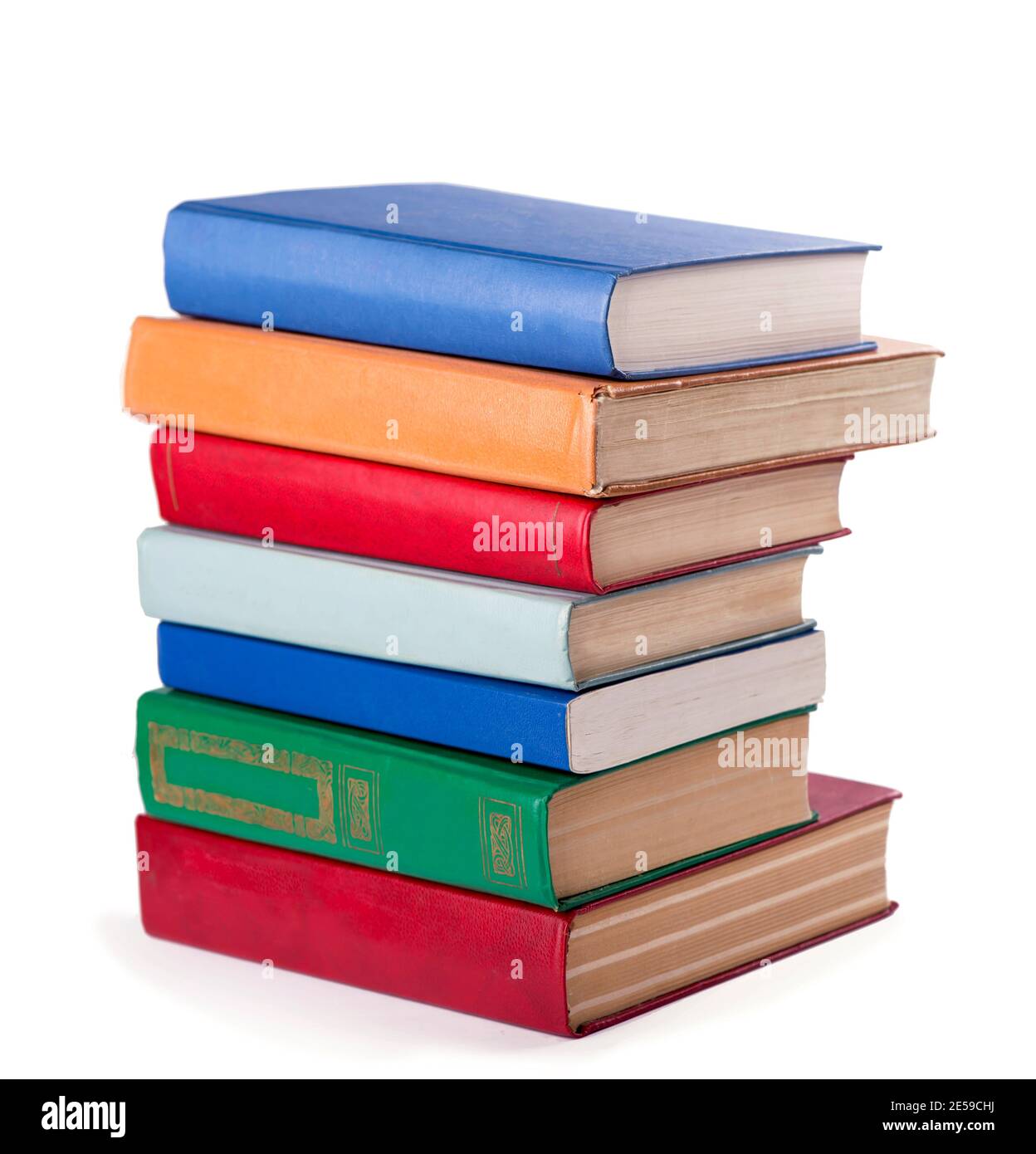 stack of Old books isolated on white Stock Photo - Alamy