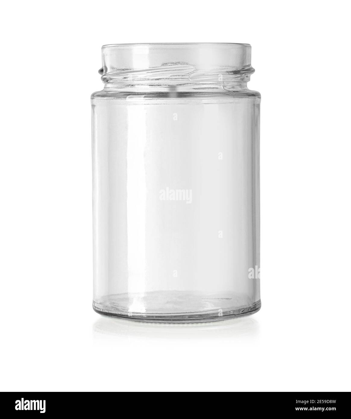 Empty glass jar isolated on a white background with clipping path Stock ...
