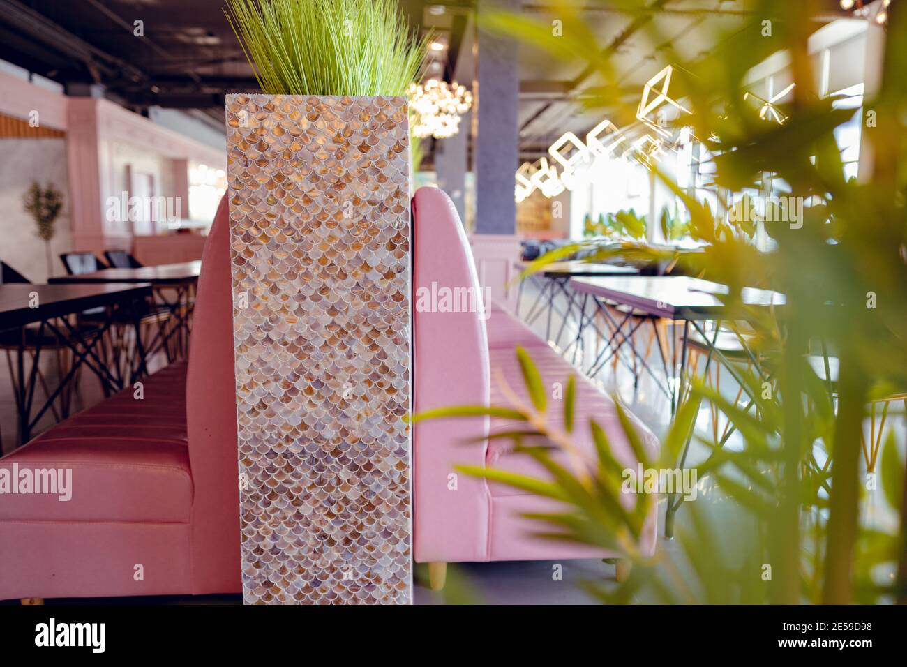 Empty cafe or restaurant interior at a daytime Stock Photo - Alamy