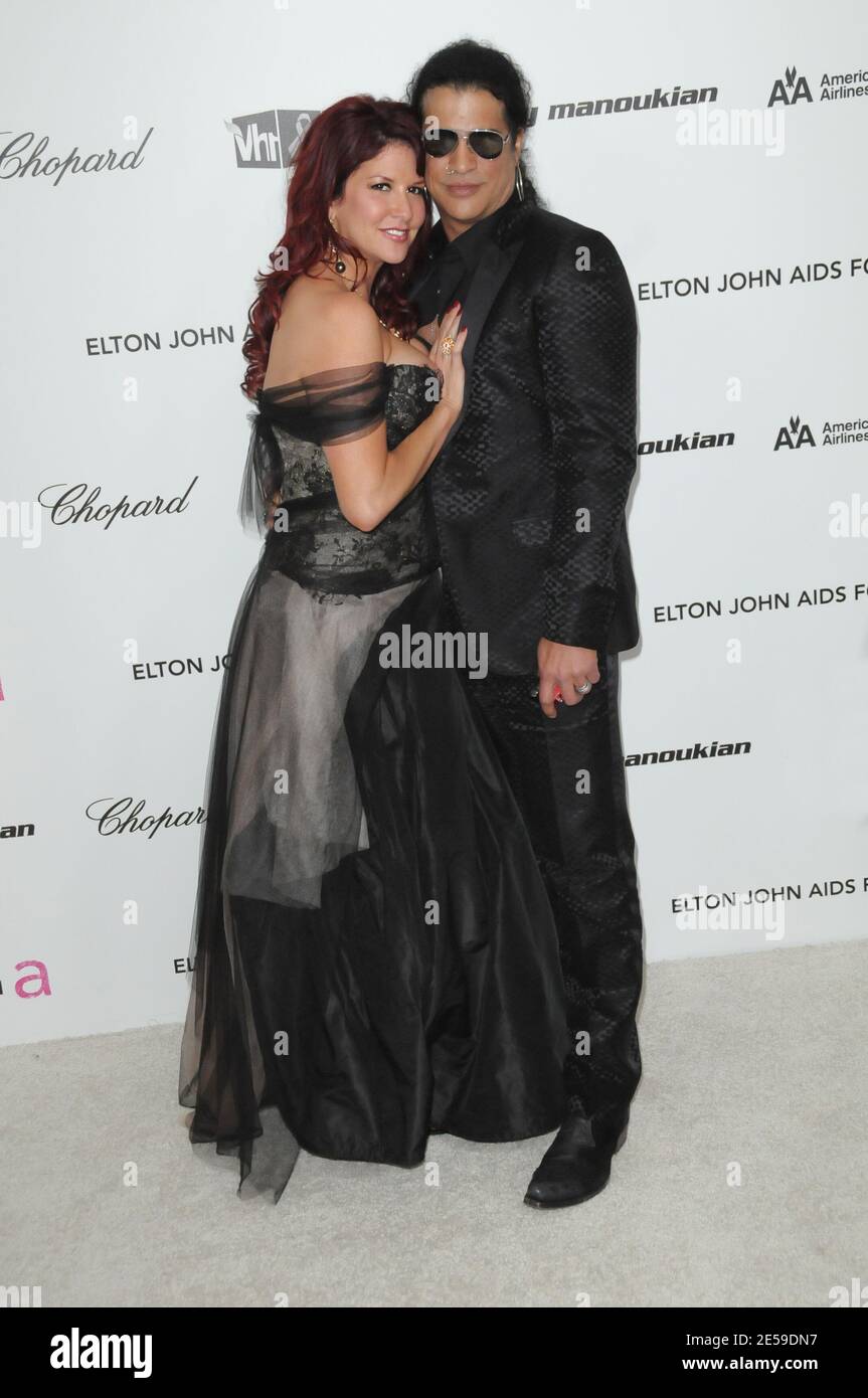 Slash ,Perla Hudson at 17th Annual Elton John AIDS Foundation Oscar ...