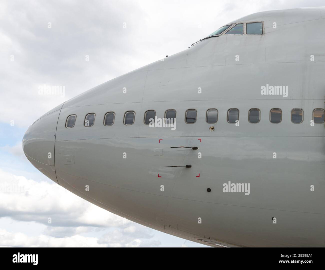 The nose of the passenger aircraft Stock Photo - Alamy