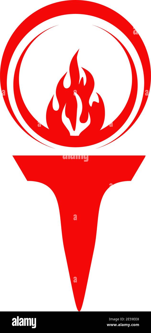 Torch icon logo design inspiraiton vector template Stock Vector Image ...
