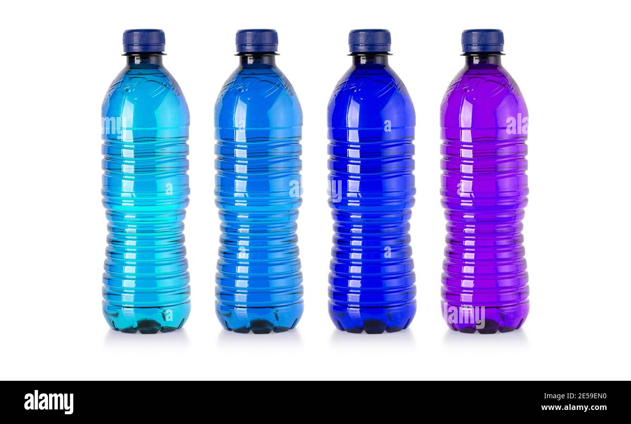 water plastic bottles isolated on white with clipping path Stock Photo ...