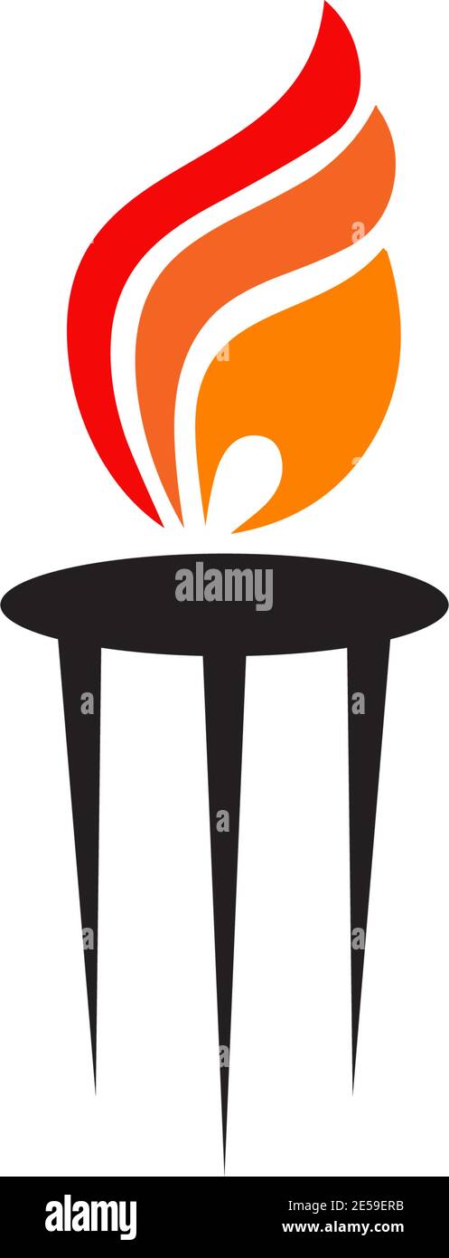Torch icon logo design inspiraiton vector template Stock Vector Image ...