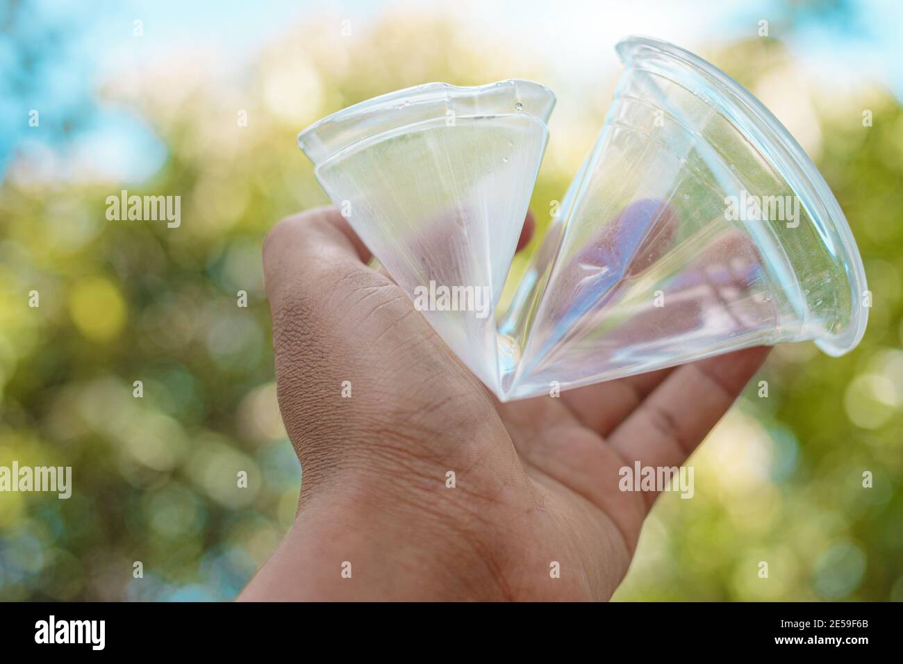 Hand Hold Show Recyclable Plastic for recycling concept reuse Stock ...