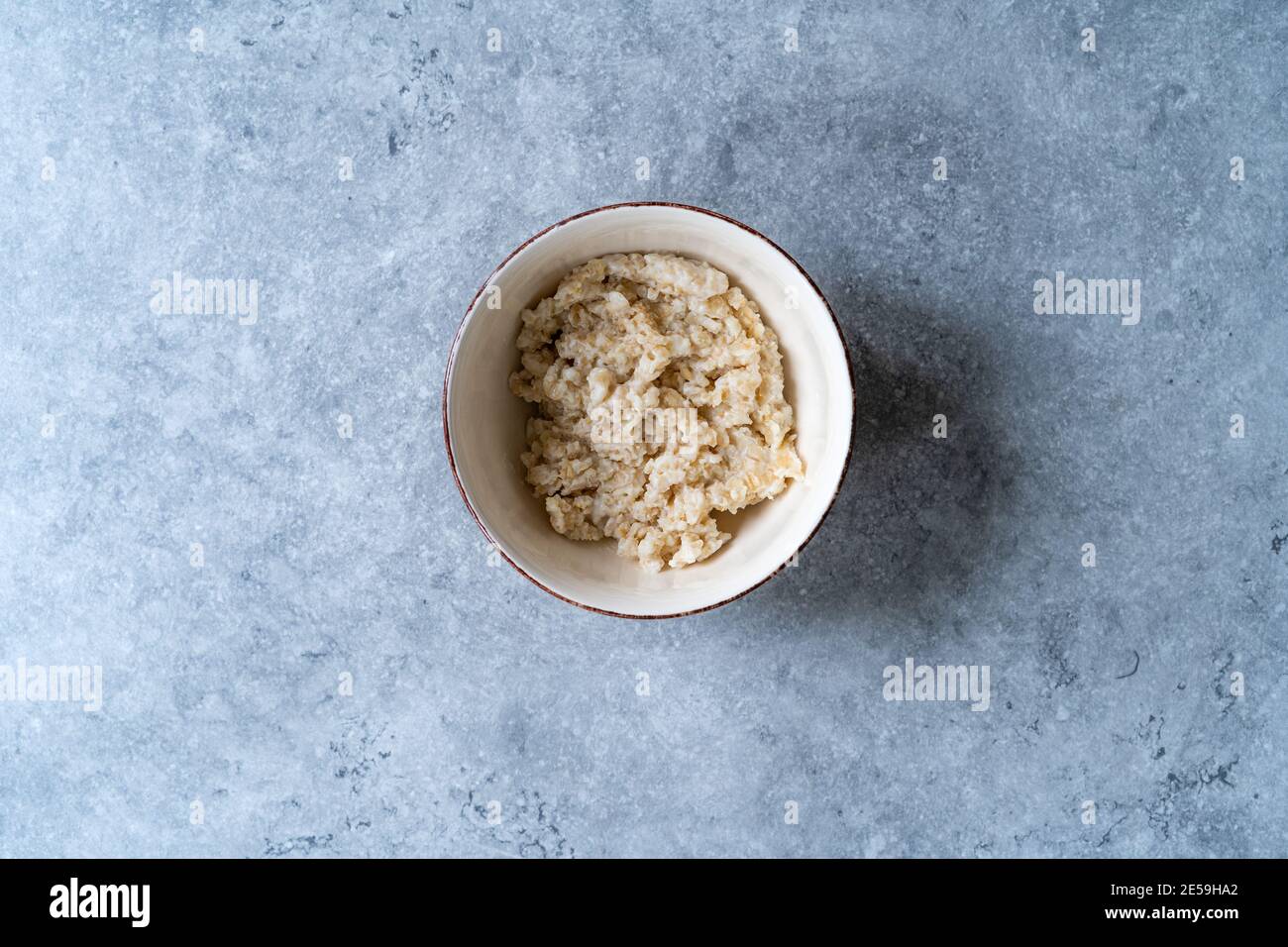 Plain Oatmeal Porridge Bowl Ready to Eat and Serve. Organic Healthy ...