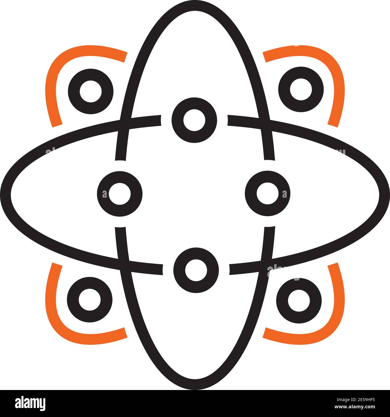 Atom chain icon logo design inspiraiton vector template Stock Vector ...