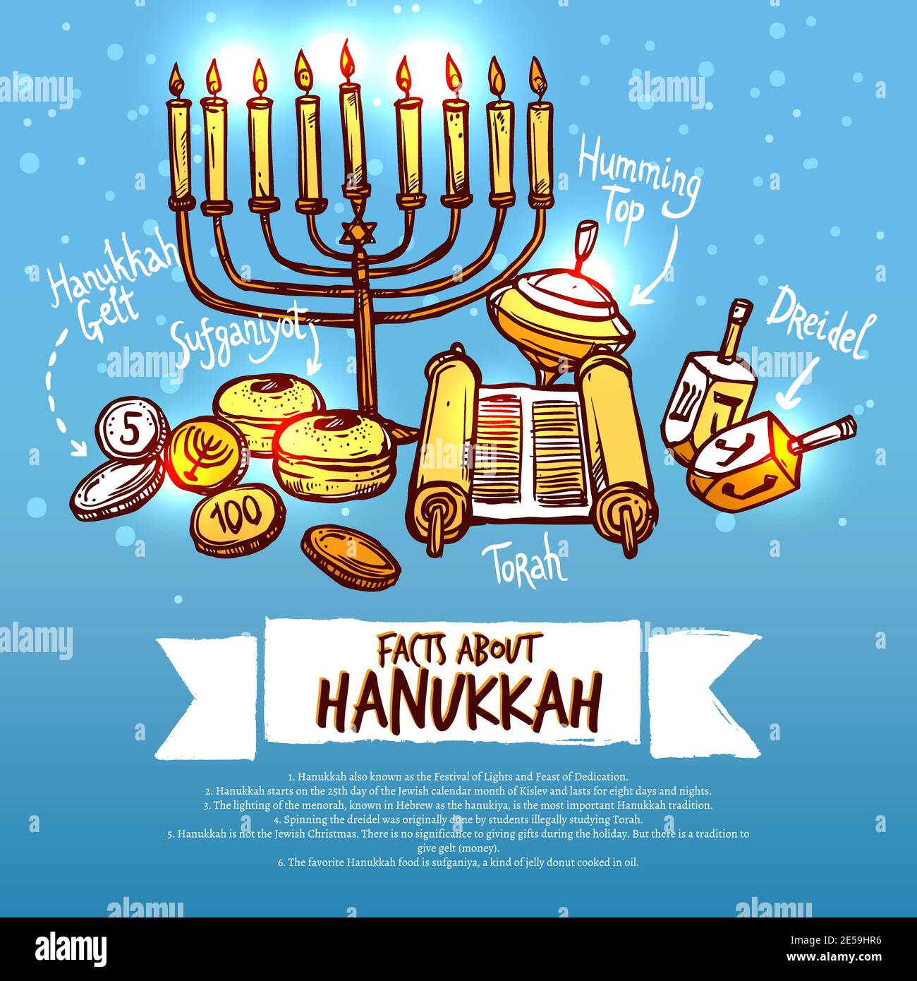 Symbols of hanukkah Stock Vector Images - Alamy