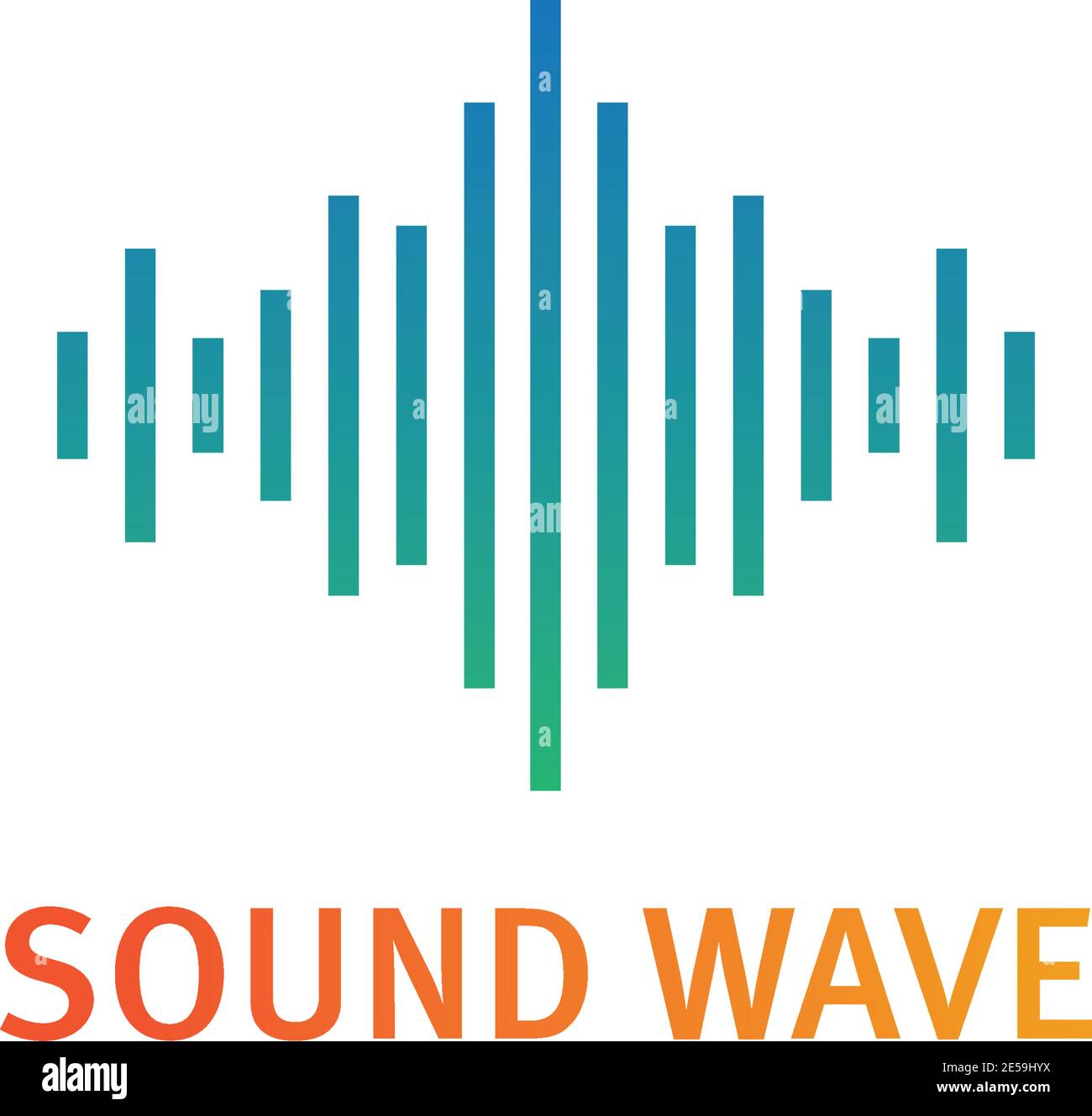 sound wave ilustration vector template Stock Vector Image & Art - Alamy