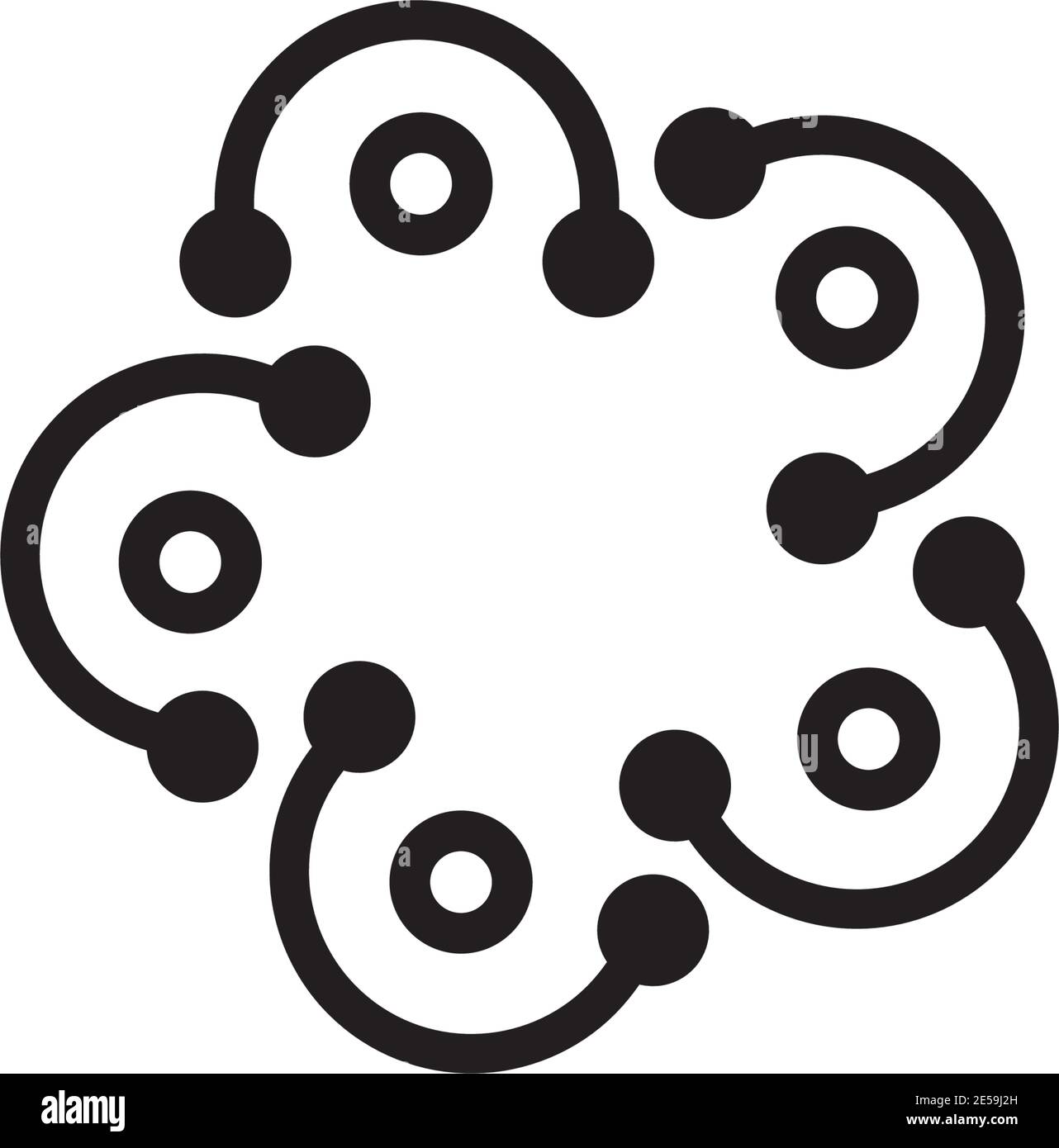 Atom chain icon logo design inspiraiton vector template Stock Vector ...