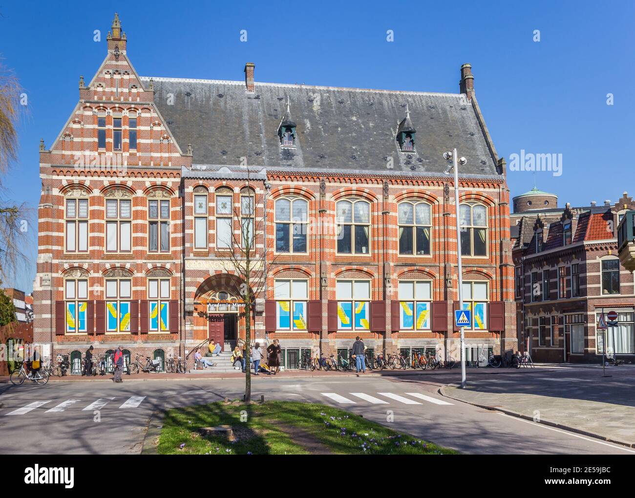 Former museum building in the historic center of Groningen, Netherlands ...