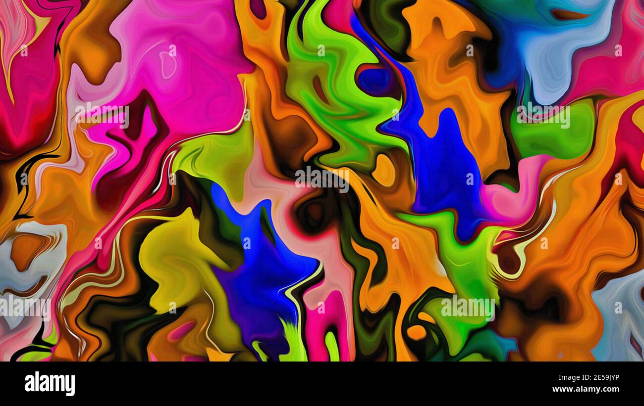 Abstract background. Psychedelic fractal, texture of brush strokes of ...