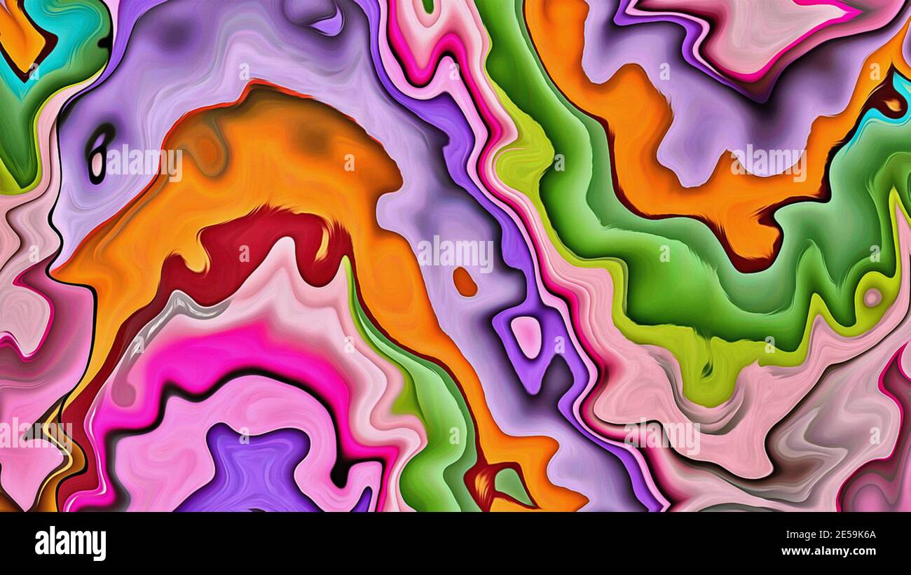 Abstract background. Psychedelic fractal, texture of brush strokes of ...