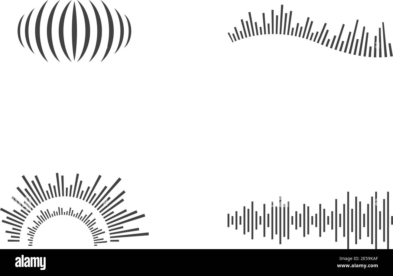 Music wave vector vectors Black and White Stock Photos & Images - Alamy