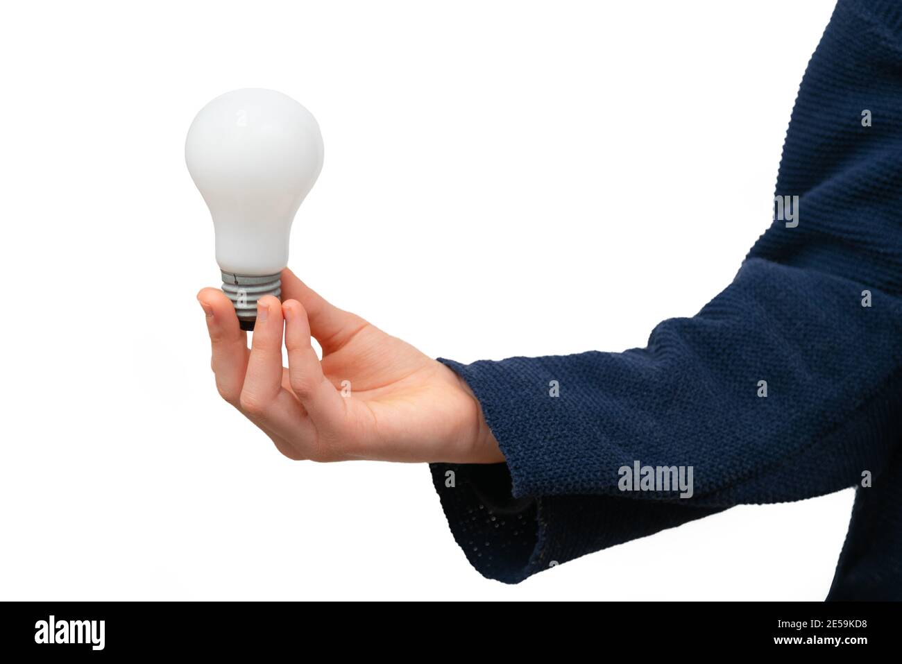 Hand holding light bulb hi-res stock photography and images - Alamy