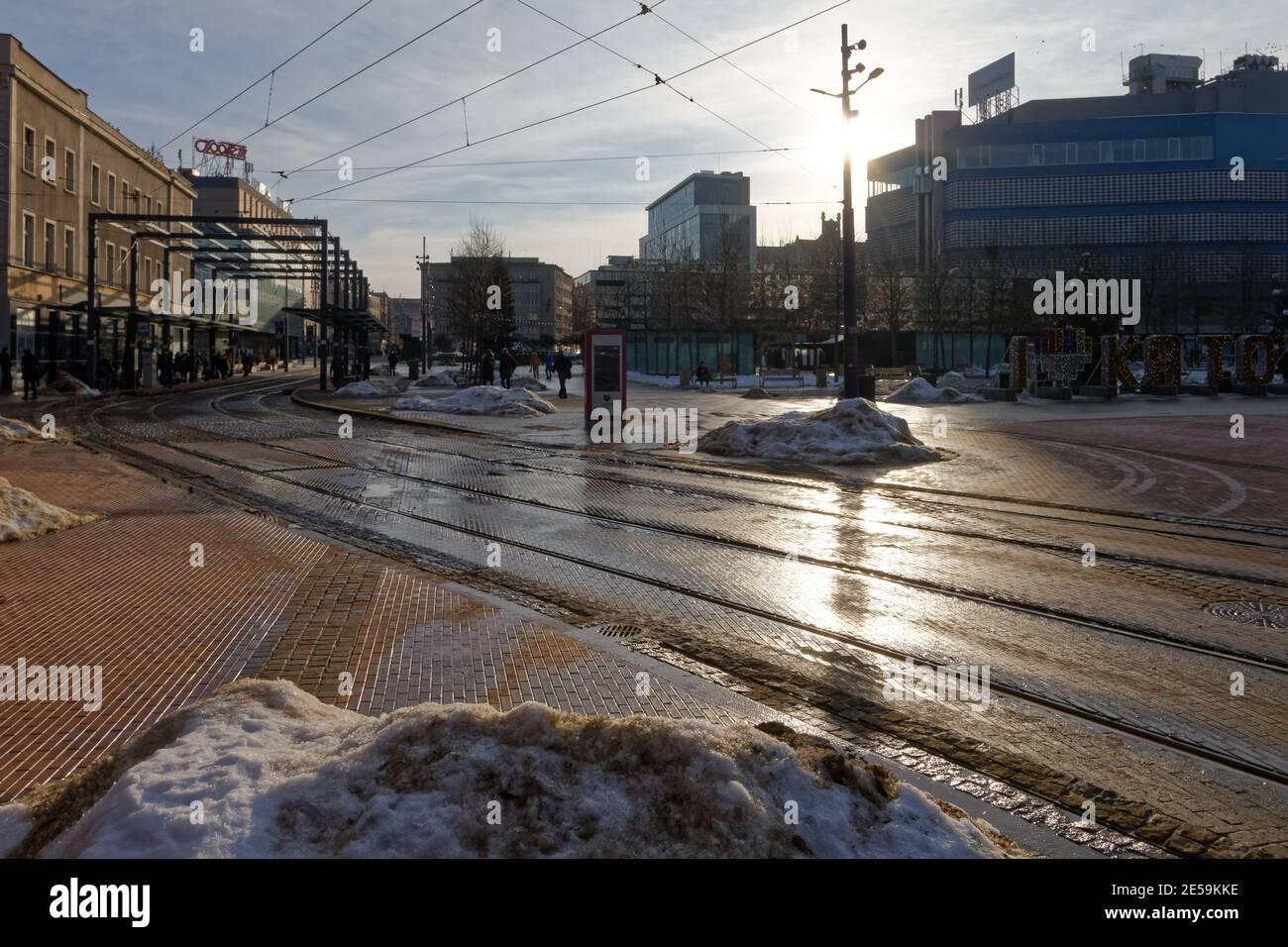 Poland katowice architecture line hi-res stock photography and images ...