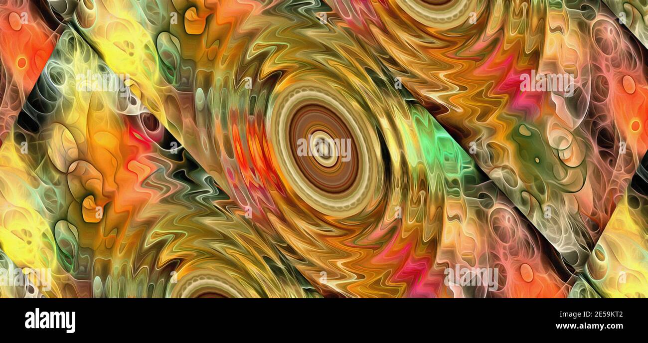 Abstract background. Psychedelic fractal, texture of brush strokes of ...