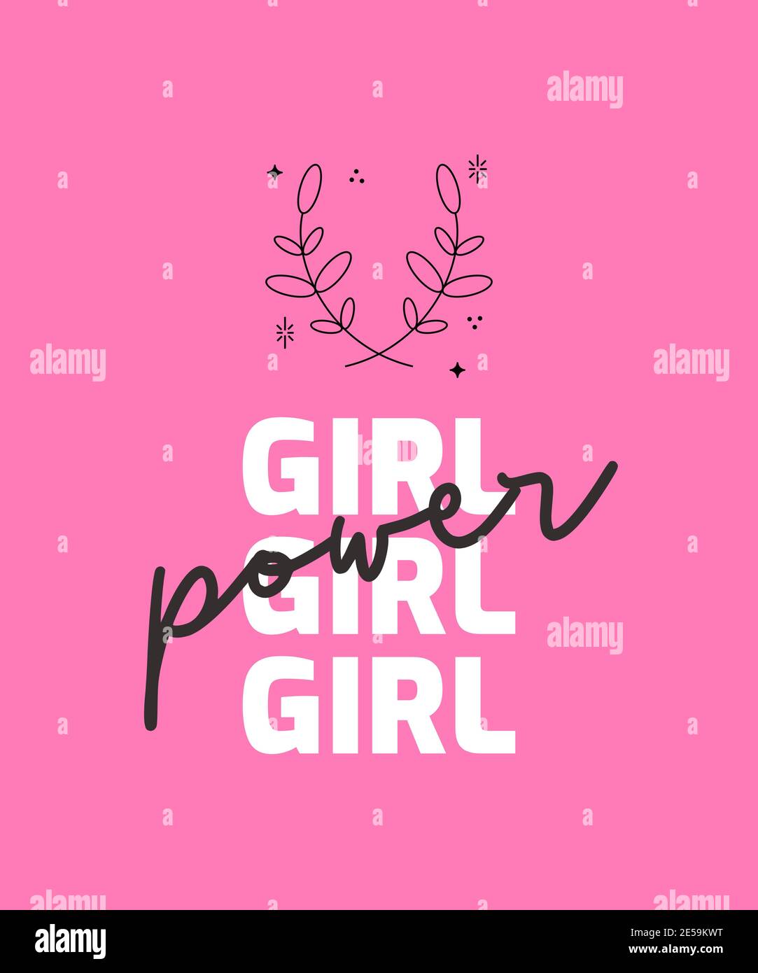 Girl power badge hi-res stock photography and images - Alamy