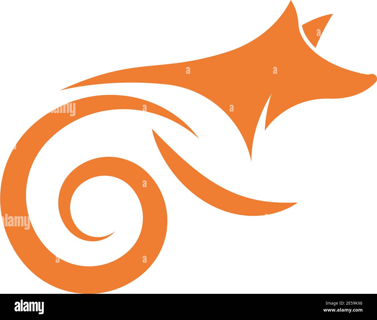 fox logo vector ilustration template Stock Vector Image & Art - Alamy
