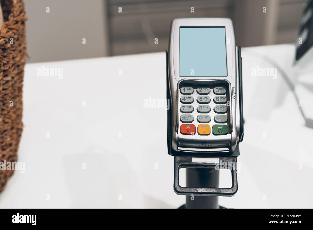 Credit card payment terminal in a shop Stock Photo - Alamy