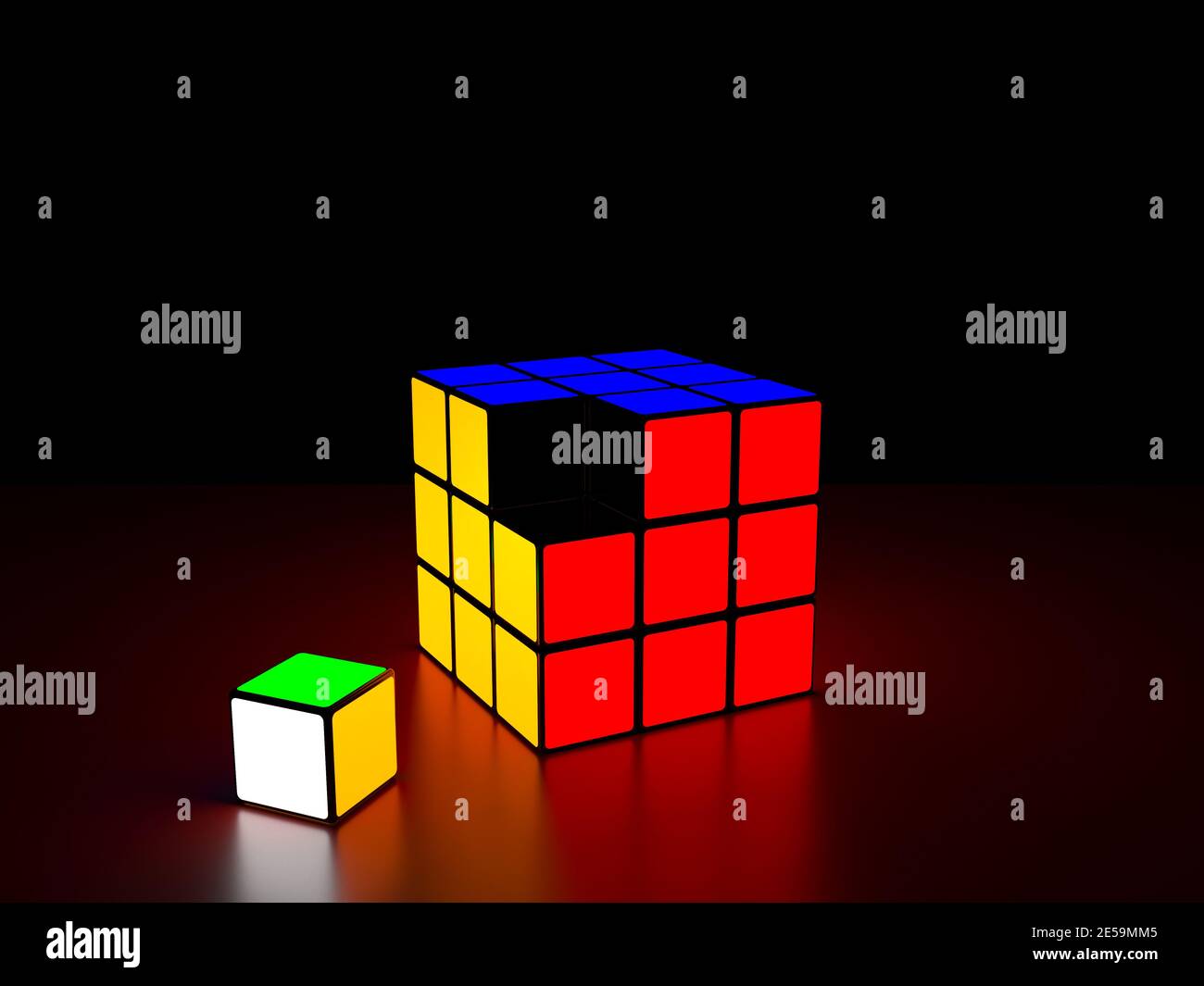 Pieces rubiks cube problem hi-res stock photography and images - Alamy
