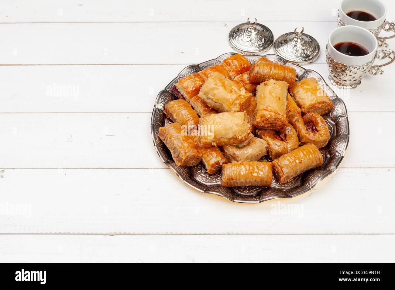 Set traditional turkish desserts hi-res stock photography and images ...