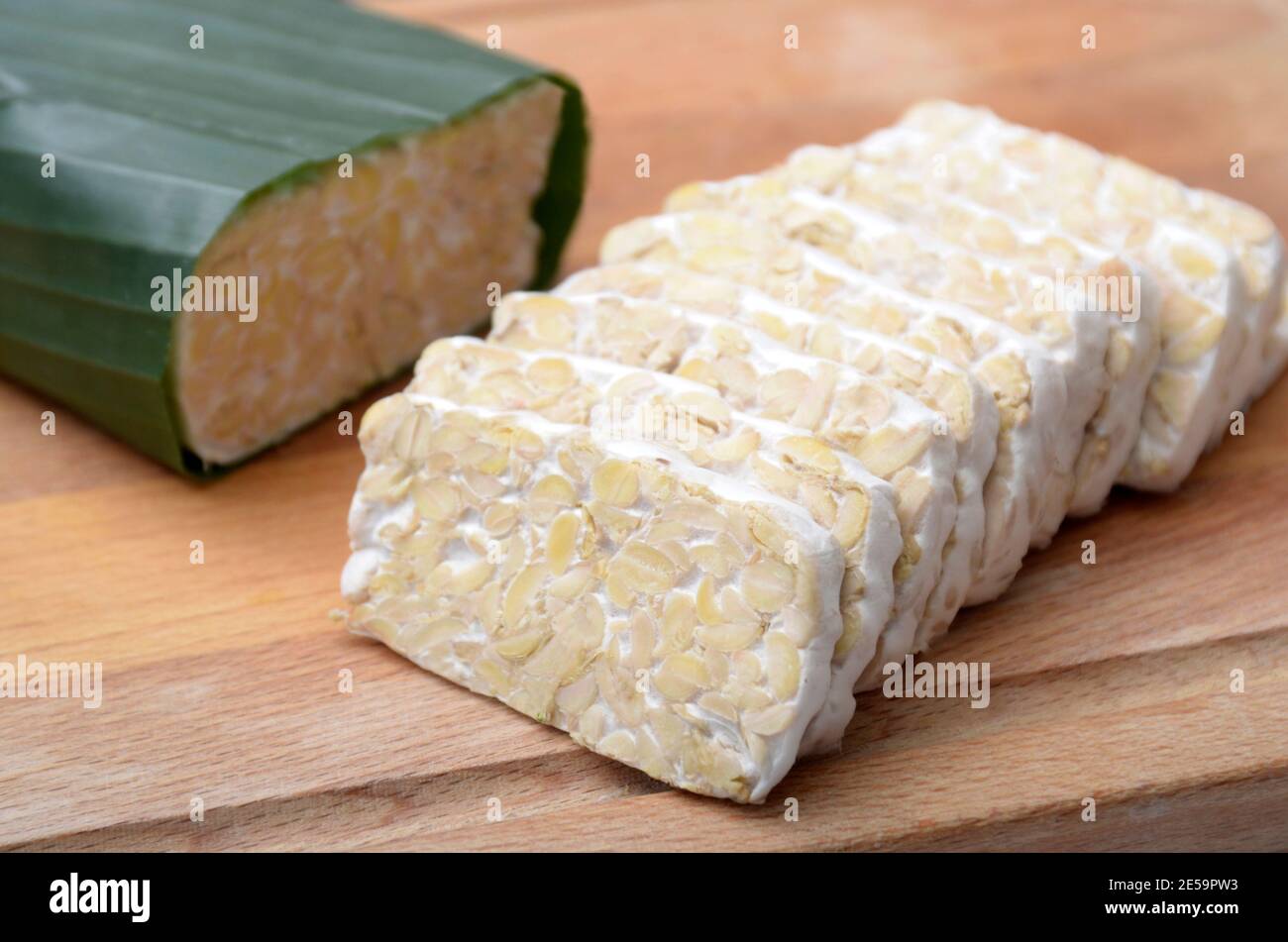 tempeh or tempe from soybean, high nutrition, Indonesian Food Stock ...