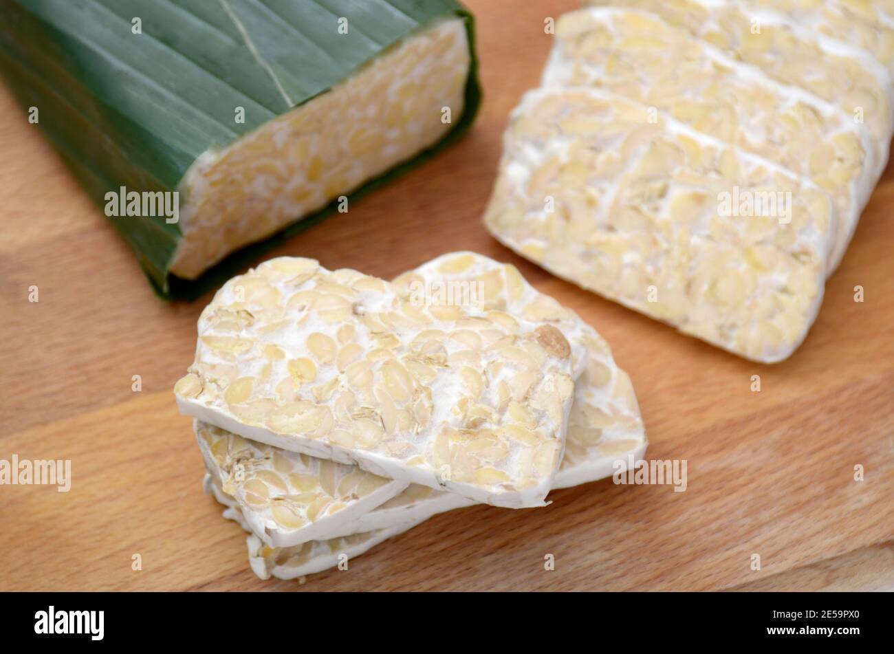 tempeh or tempe from soybean, high nutrition, Indonesian Food Stock ...